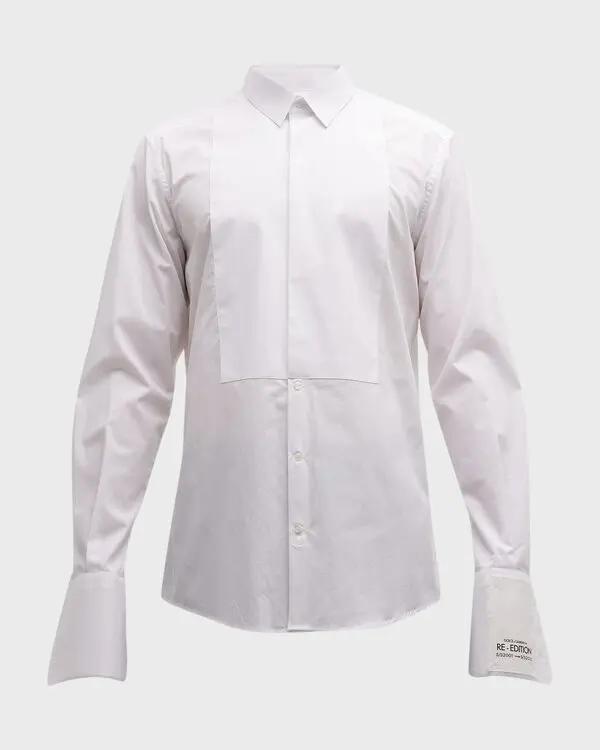 Dolce & Gabbana Bib-front Tuxedo Shirt - White