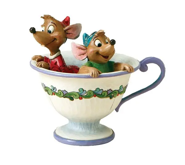 ENESCO Disney Traditions Jaq And Gus In Tea Cu P