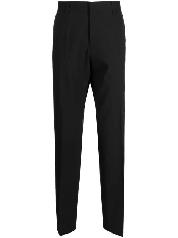 Hugo Boss Straight-leg Tailored Trousers - Black