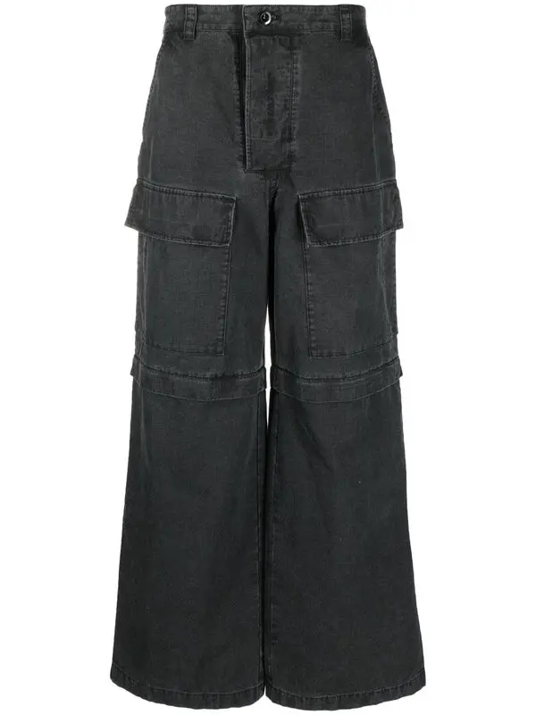 Acne Studios Wide-Leg Cargo Jeans In Black - 40% Off | Editorialist