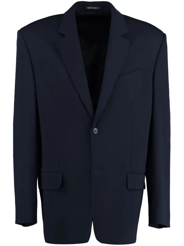 Balenciaga Single-breasted Blazer - Blue