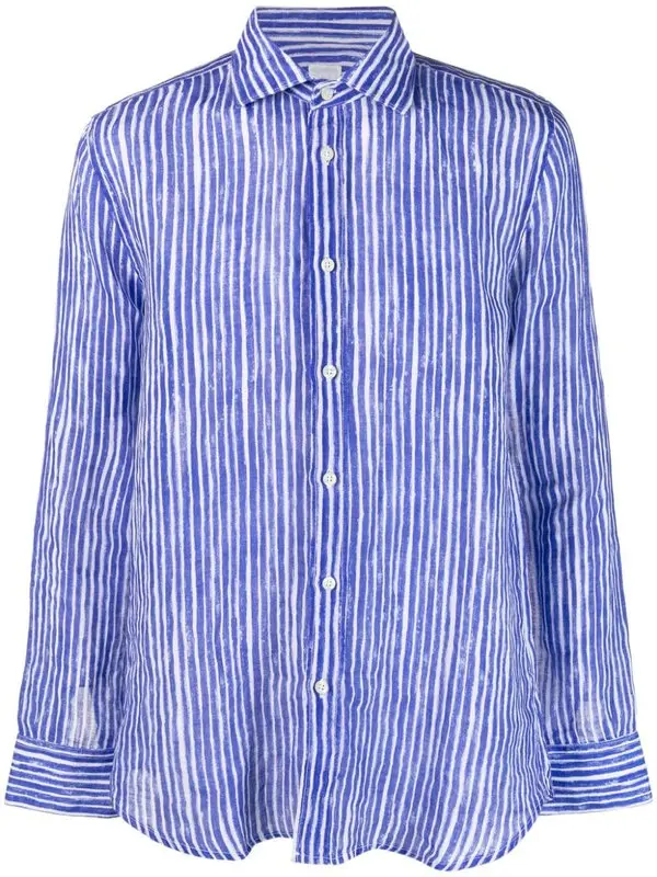 120% Lino Stripe-print Linen Shirt