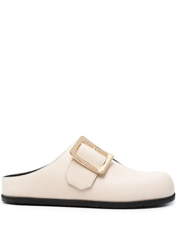 Bally Lulu Nickle-detail Mules - Neutrals