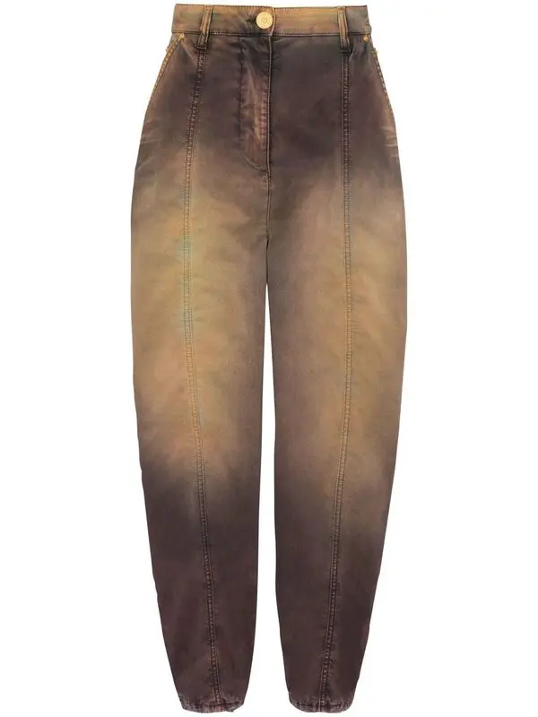Buy Balmain Tie-dye Tapered Jeans Brown At 50% Off Editorialist