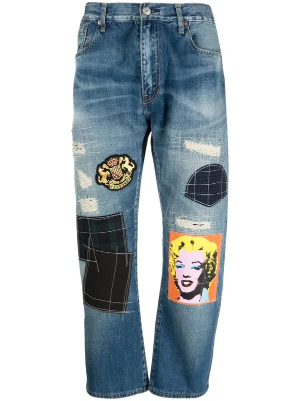 Junya Watanabe Patchwork Cropped Jeans