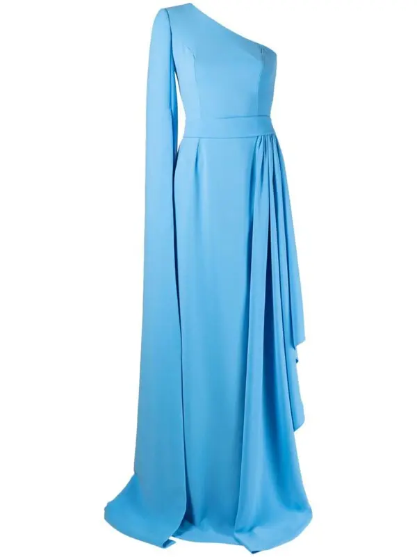 RHEA COSTA One-shoulder Gown