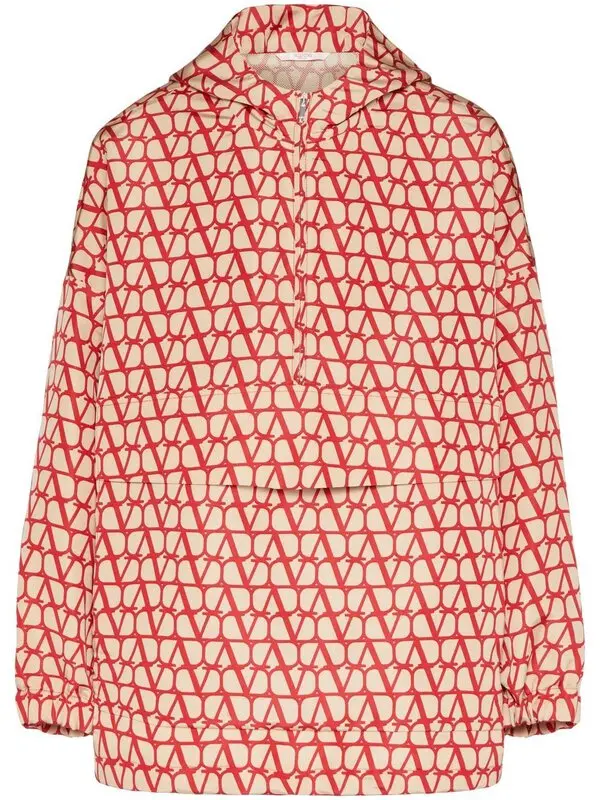 Valentino Garavani Toile Iconographe Hoodie Jacket - Neutrals