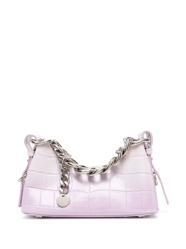 Buy APEDE MOD Croco-embossed Effect Logo Crossbody Bag - Purple At 50% ...