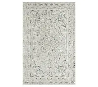 OX BAY TRADING CO. Ox Bay Vintage Hi-low Bordered Medallion Area R G, 5' X 7'6