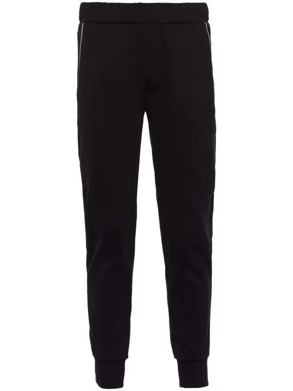 Prada Re-nylon Triangle-logo Sweatpants - Black