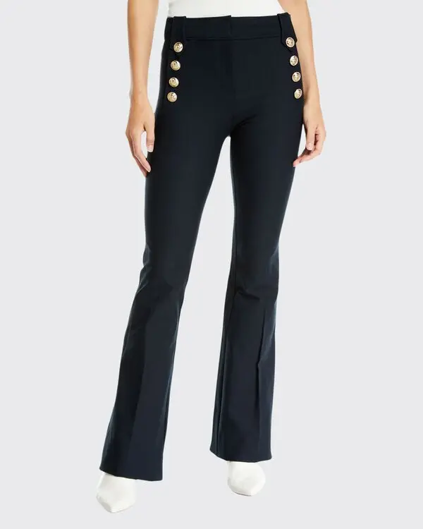 Derek Lam 10 Crosby Robertson Cropped Flare Trousers - White