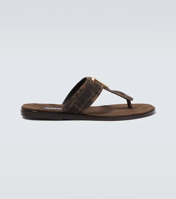 TOM FORD Brighton Cheetah-print Suede Sandals