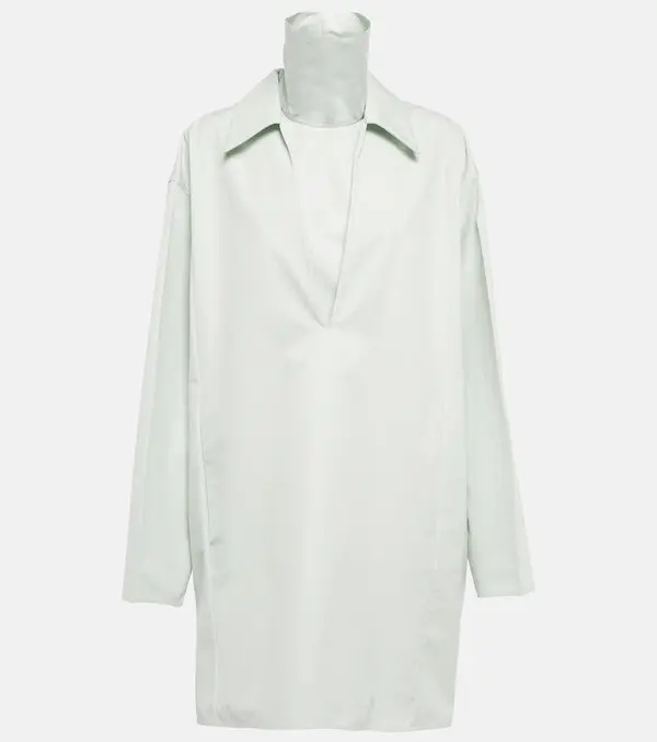 JIL SANDER V-neck Cotton Minidress