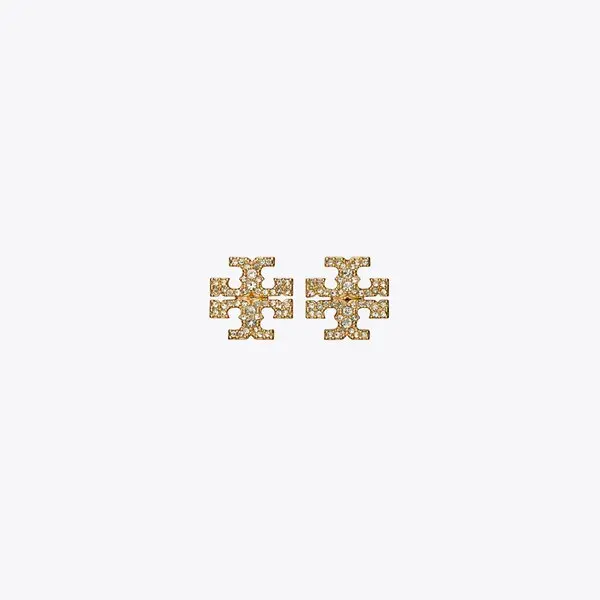 Tory Burch Kira Pavé Stud Earrings - Tory Gold/crystal