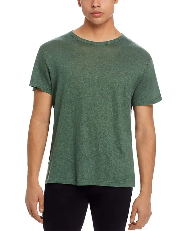 ALEX CRANE Sun Regular Fit Linen Tee - Pine