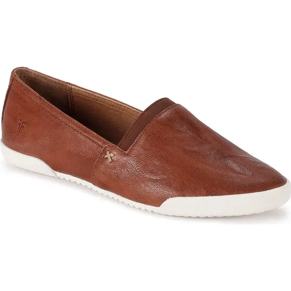 Frye Melanie Slip-on Flat - Cognac - Oyster