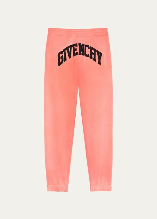 Givenchy Curved Logo Terry Sweatpants In Coral - 70% Off | Editorialist