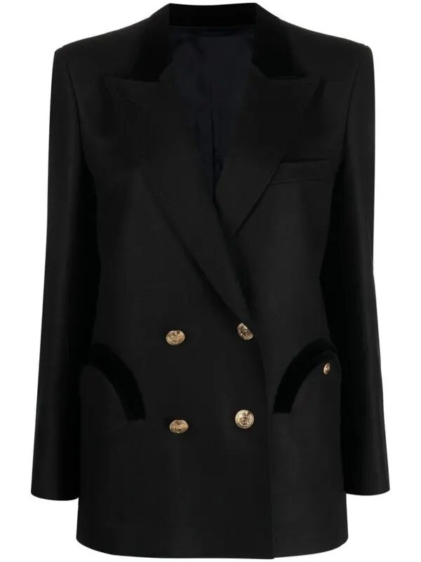 BLAZÉ MILANO Tailored Double-breasted Blazer - Black