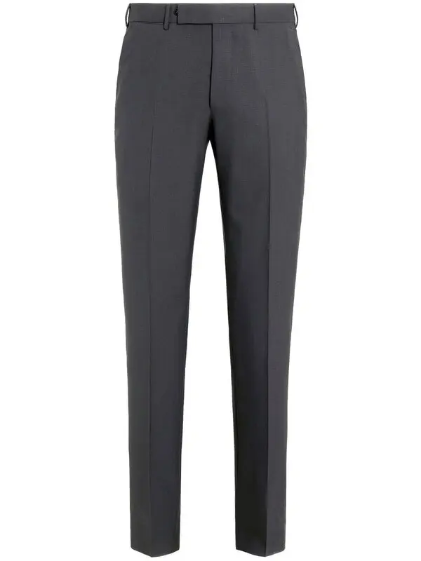 Zegna High Performance Tailored Wool Trousers - Grey