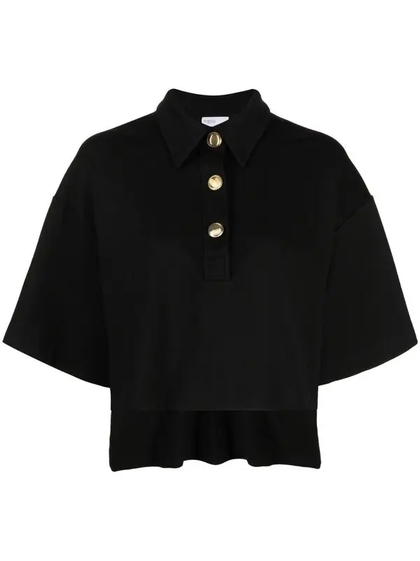 Rosetta Getty Cropped Polo Top