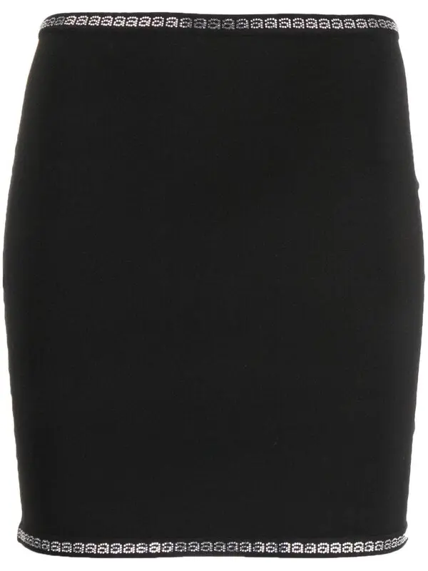Alexander Wang Crystal-embellished Fitted Mini Skirt