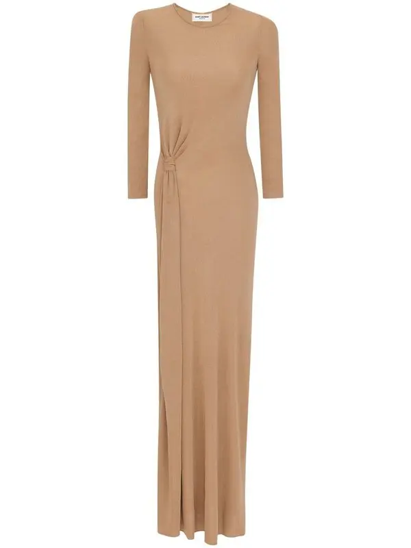 Saint Laurent Knot-detail Maxi Dress