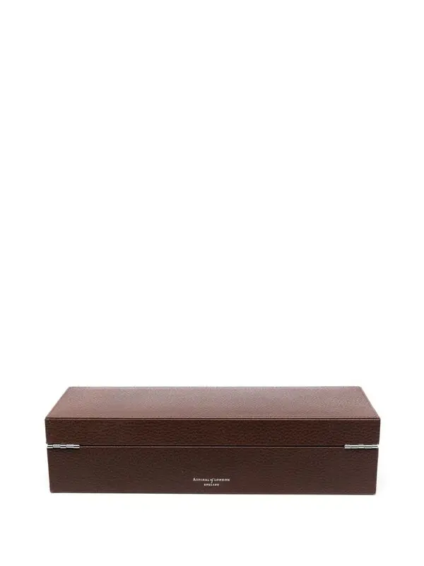 Aspinal Of London Leather 5-Watch Box In Brown 40% Off