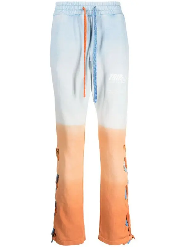MAUNA KEA Lace-up Detail Cotton Track Pants