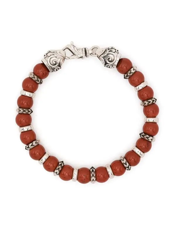 Emanuele Bicocchi Engraved-detail Beaded Bracelet