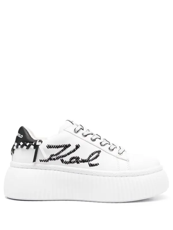 Karl Lagerfeld Logo-embroidered Platform Sneakers