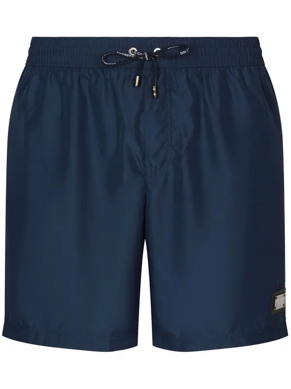 Dolce & Gabbana Logo-tag Long-leg Swim Shorts