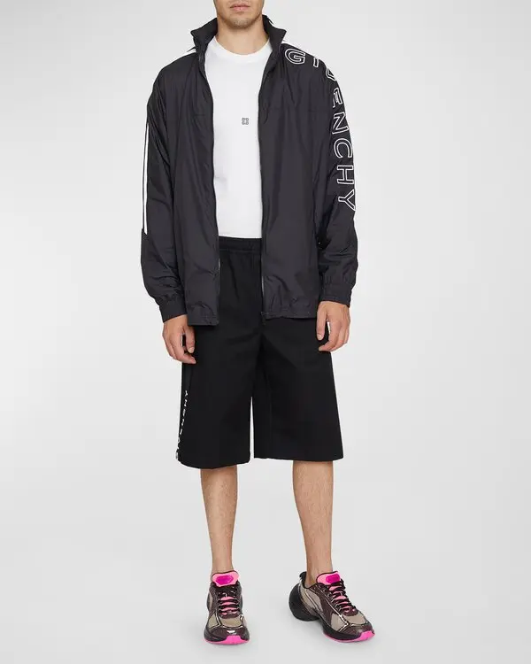 Buy Givenchy Nylon Logo Track Jacket - Black At 75% Off | Editorialist