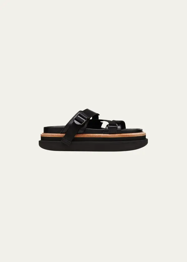 Sacai Hybrid Belt Sandals In Black - 60% Off | Editorialist