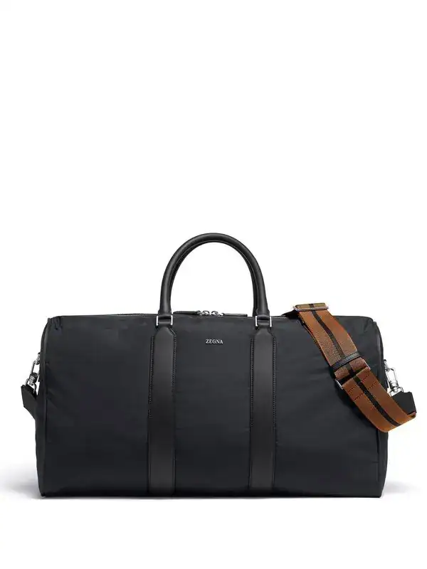 Zegna Leather-Trim Holdall In Black 26% Off Editorialist