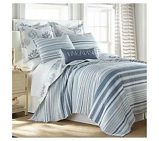 LEVTEX HOME Truro 3-piece Coastal Full/queen Qu Ilt Set