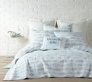 LEVTEX HOME Aqua Breeze 2-piece Coastal Twin/tw In Xl Quilt Se