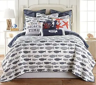 LEVTEX HOME Bakio 3-piece Coastal Full/queen Qu Ilt Set