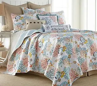 LEVTEX HOME Bay Islands 3-piece Coast King/cal Ing Quilt Set