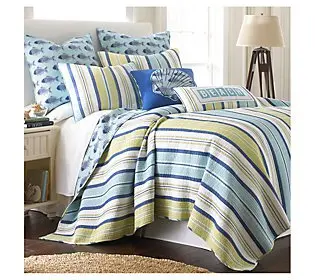 LEVTEX HOME Bayport 2-piece Coastal Twin/twin X Quilt Set