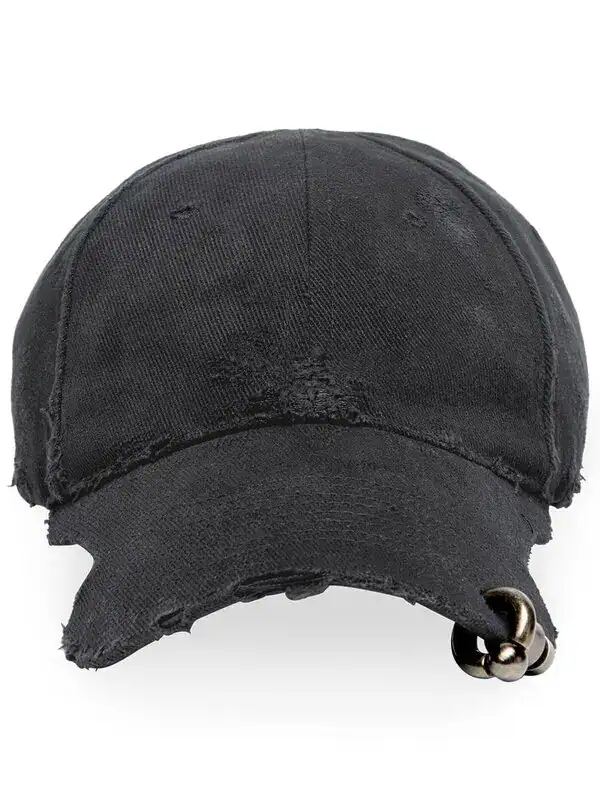 Balenciaga Piercing Ditreed Cap - Black | Editorialist
