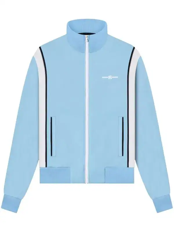 Amiri Panelled Track Jacket In Blue - 50% Off | Editorialist