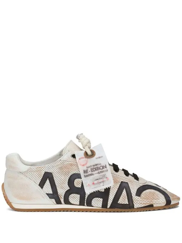Dolce & Gabbana Thailandia Leather Sneakers - Neutrals