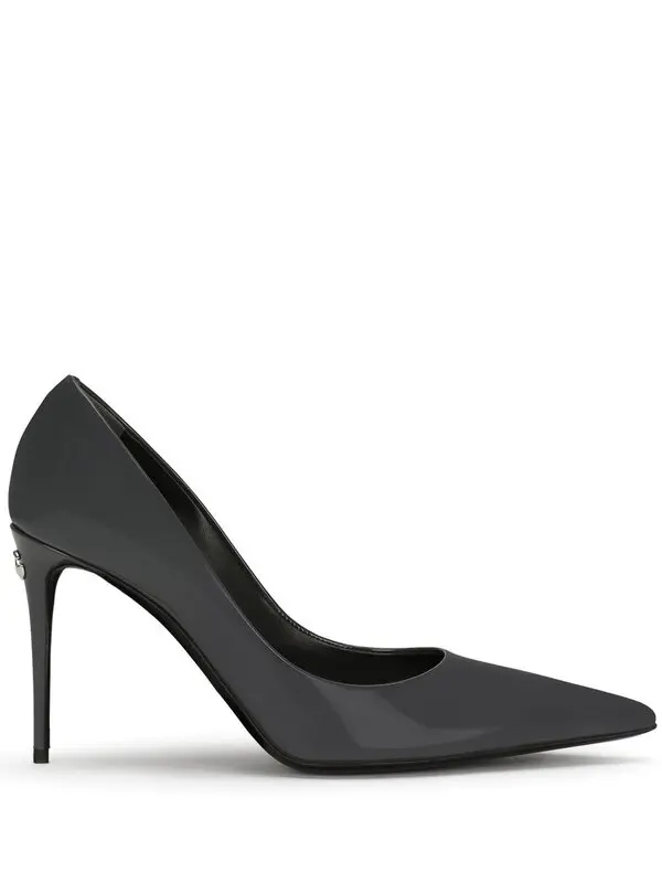 Dolce & Gabbana 90mm Patent Leather Pumps - Grey