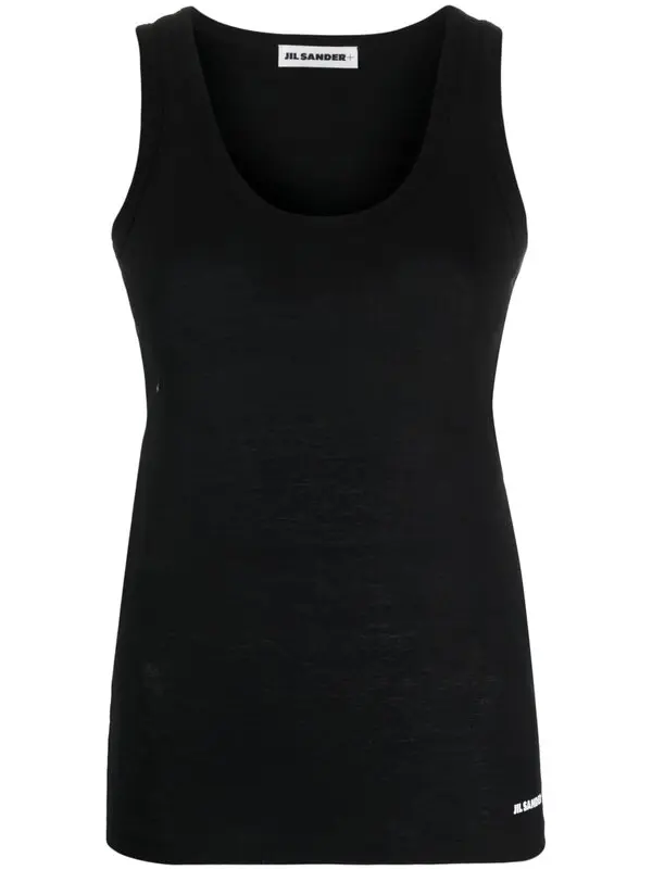 JIL SANDER Logo-print Tank Top - Black