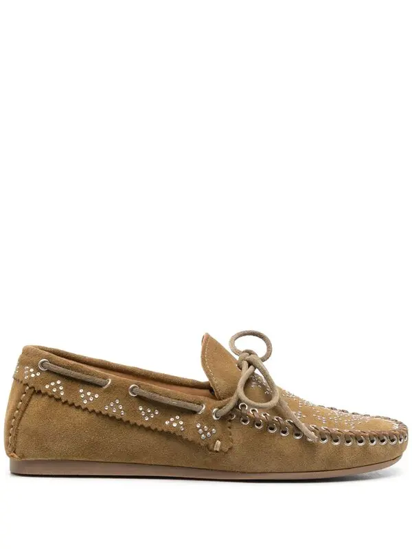 Isabel Marant Freen Studded Loafers - Neutrals