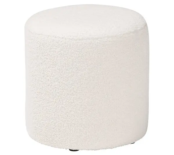 BAXTON STUDIO Tori Boucle Upholstered Ottoman