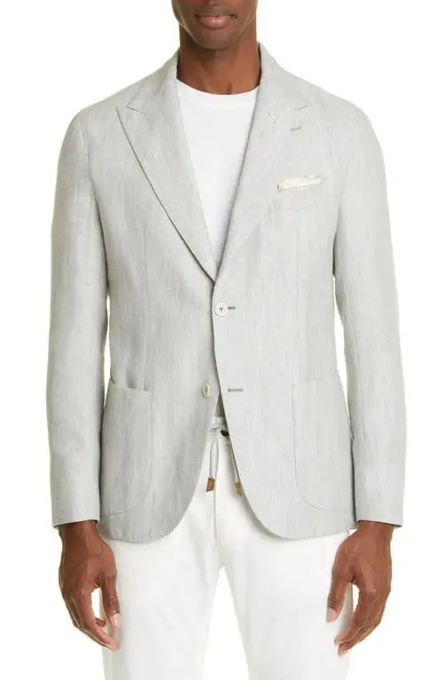 Eleventy Deconstructed Herringbone Sport Coat