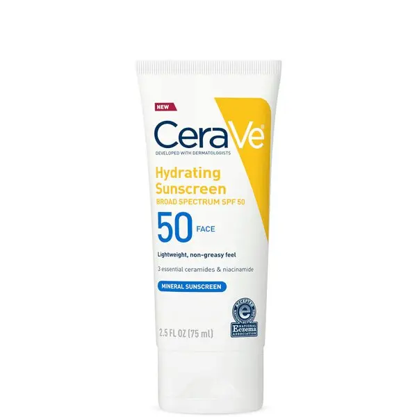 Cerave 100% Mineral Hydrating Face Sunscreen Spf 50