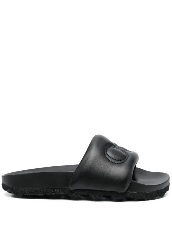 Off-White Sponge Logo Slides - Black