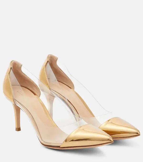 GIANVITO ROSSI Plexi 70 Pumps - Metallic